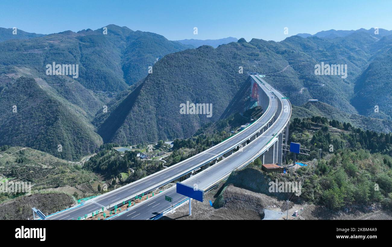 China's Guizhou Province, 2 November, 2022. Aerial photos show the ...