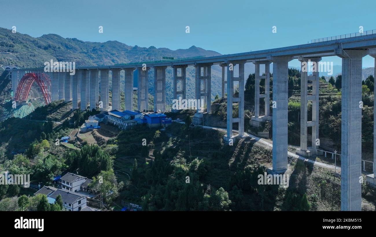 China's Guizhou Province, 2 November, 2022. Aerial photos show the ...