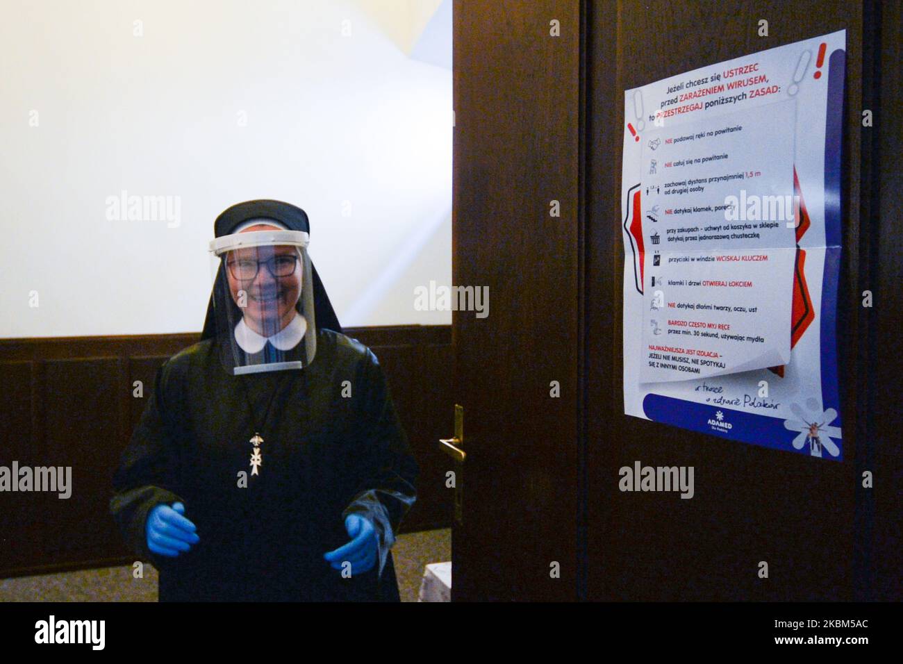 A nun from the religious order of the Sisters of the Canon of the Holy ...