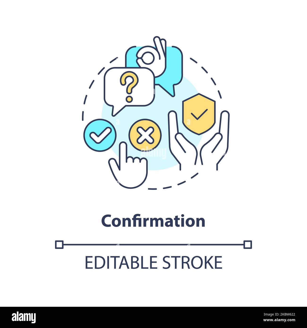 Confirmation concept icon Stock Vector Image & Art - Alamy