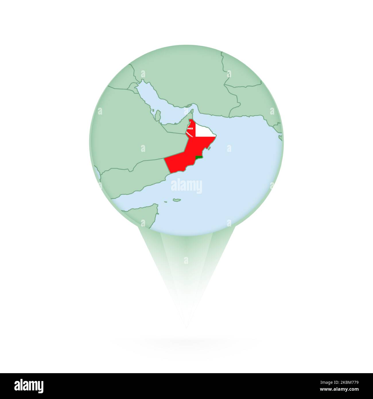 Oman map, stylish location icon with Oman map and flag. Green pin icon ...