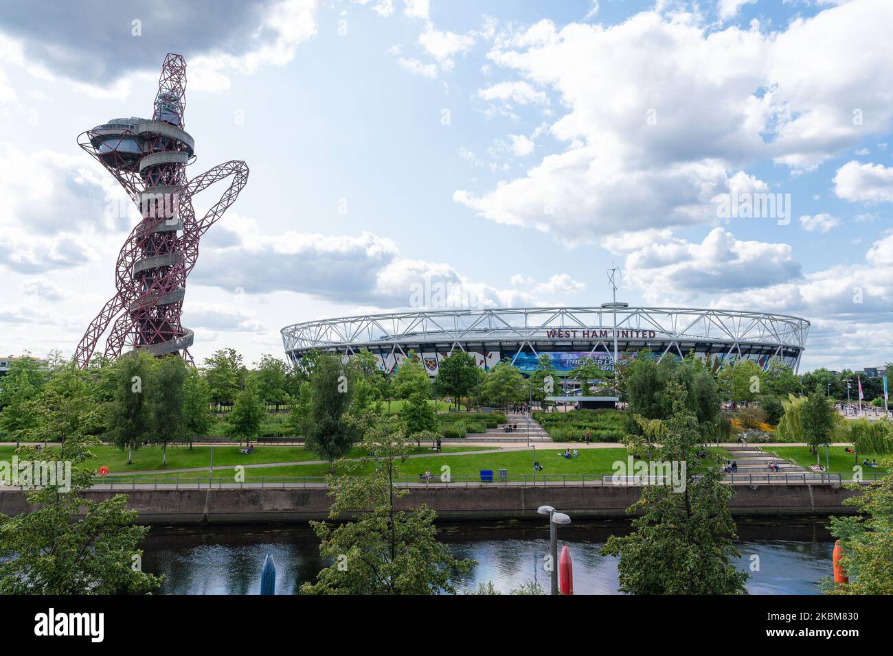 General view outside The London Stadium at Queen Elizabeth Olympic Park ...