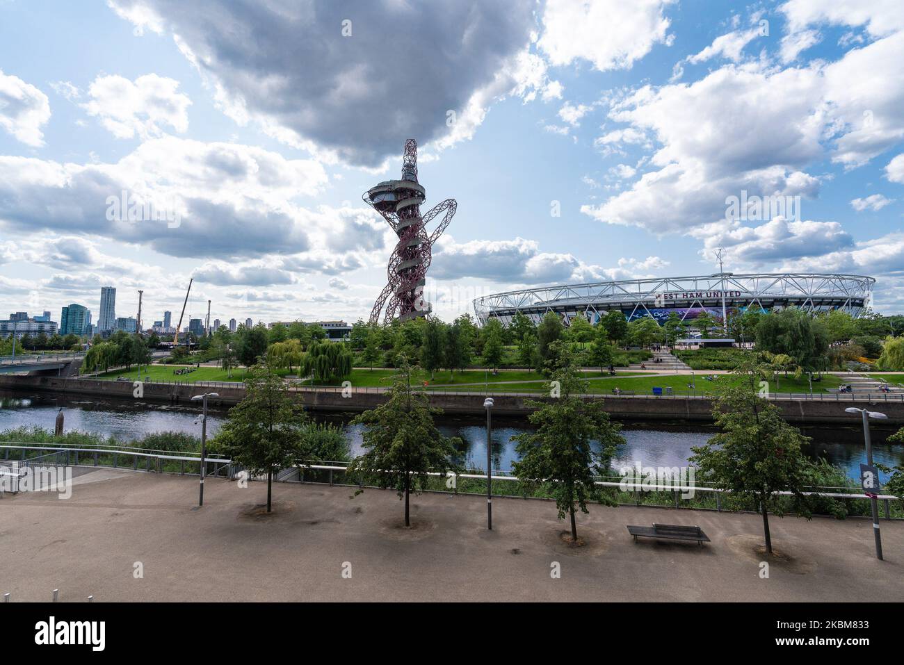 General view outside The London Stadium at Queen Elizabeth Olympic Park ...