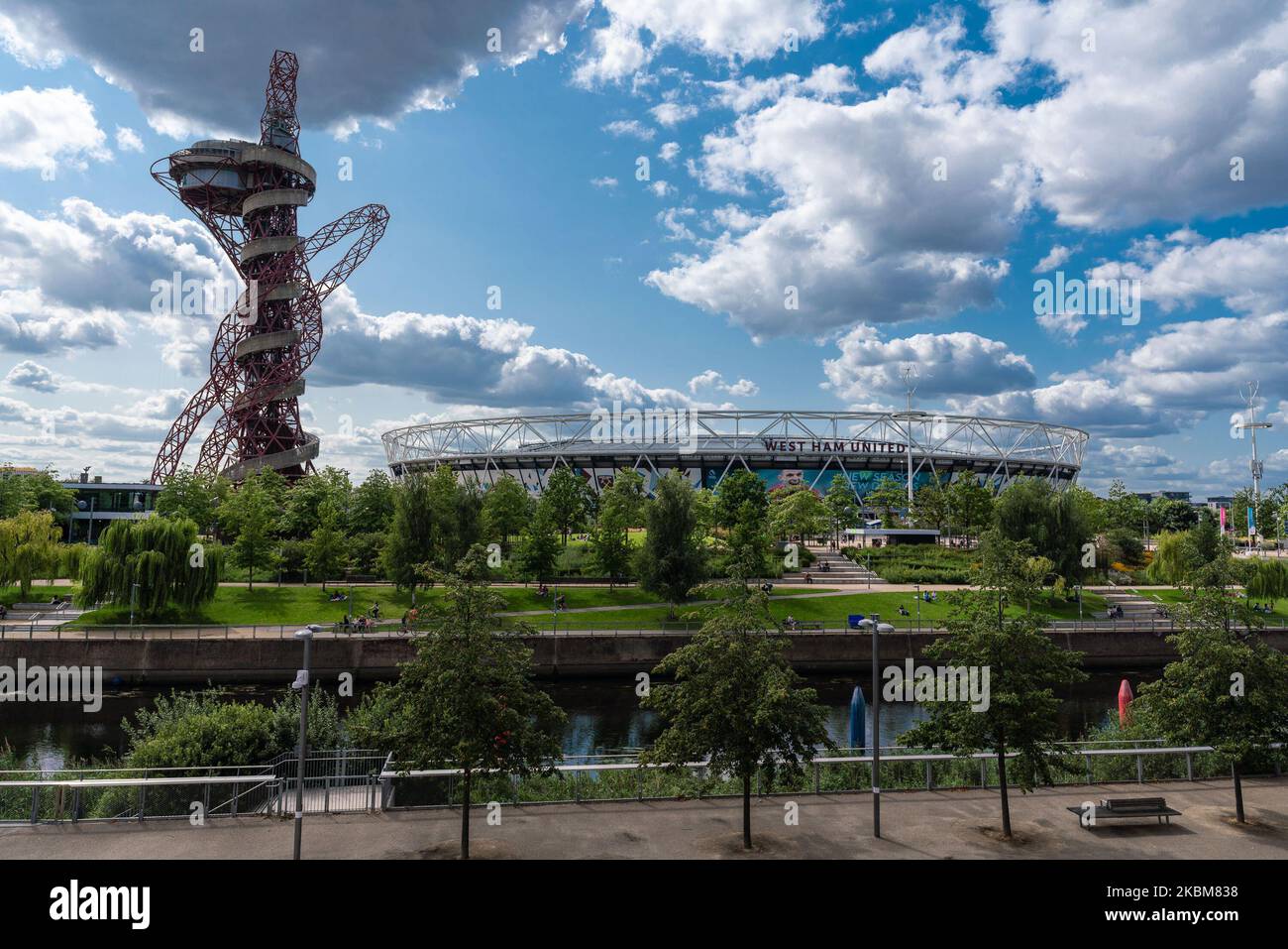 General view outside The London Stadium at Queen Elizabeth Olympic Park ...