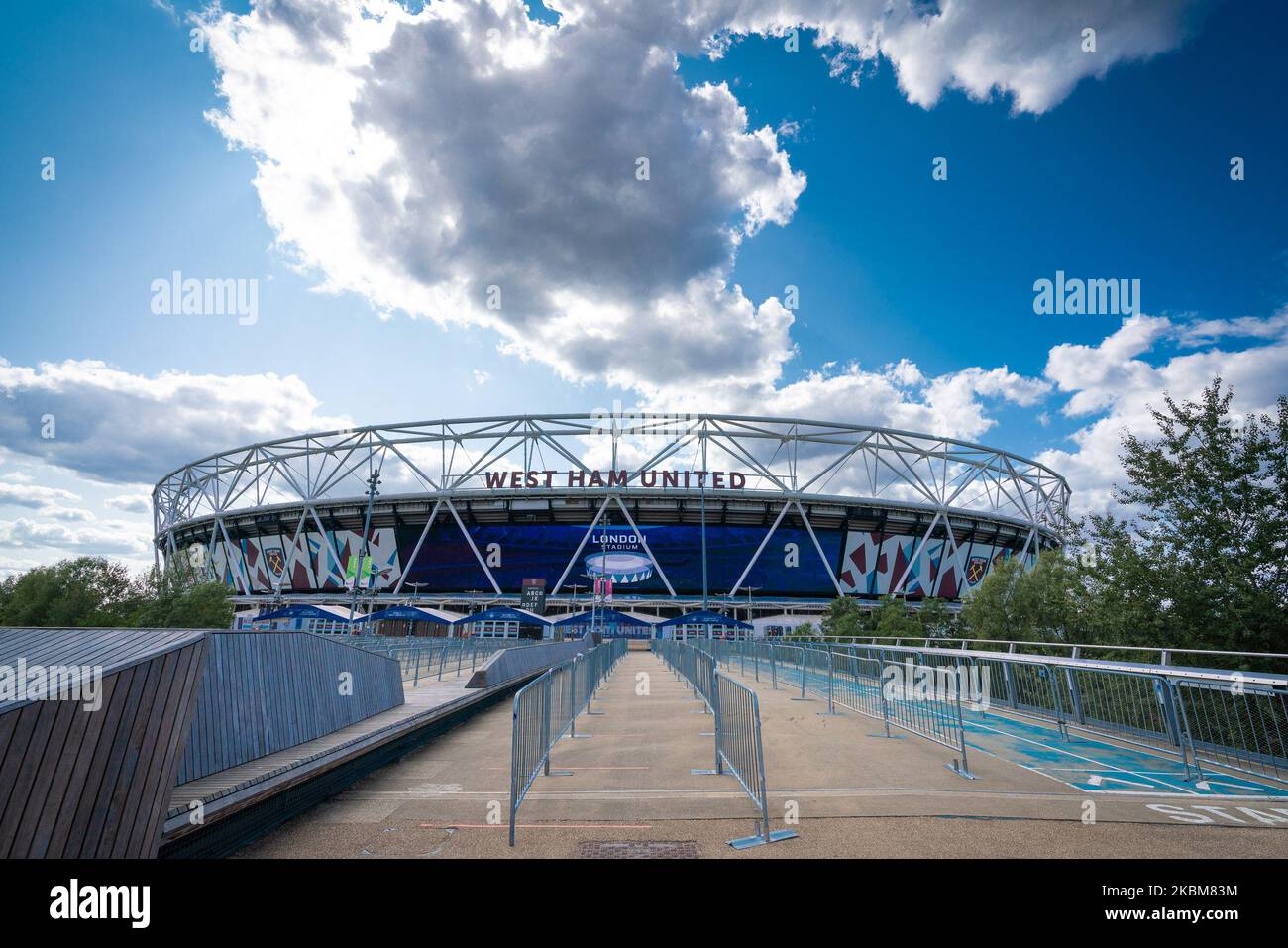 General view outside The London Stadium at Queen Elizabeth Olympic Park ...