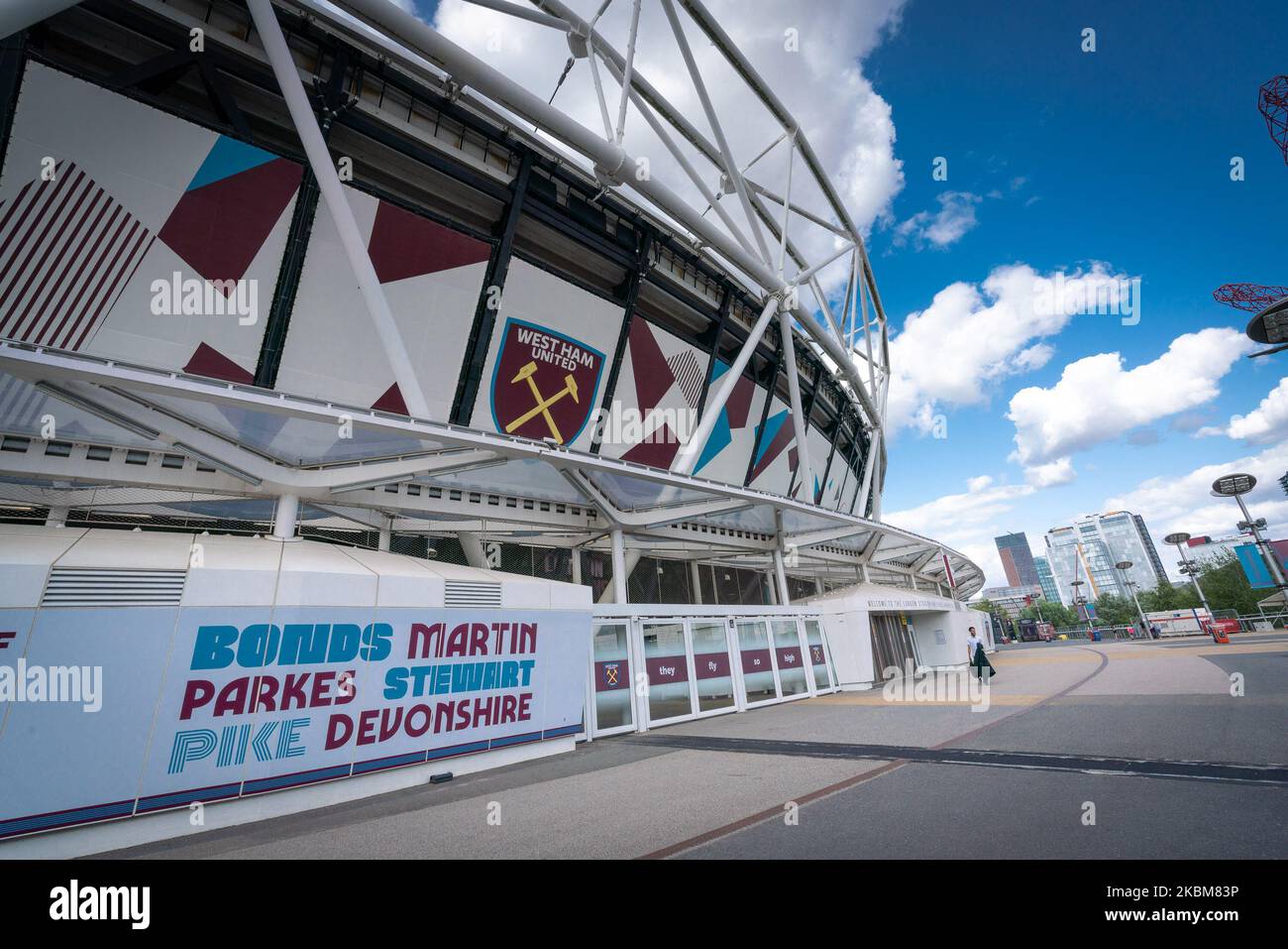 General view outside The London Stadium at Queen Elizabeth Olympic Park ...