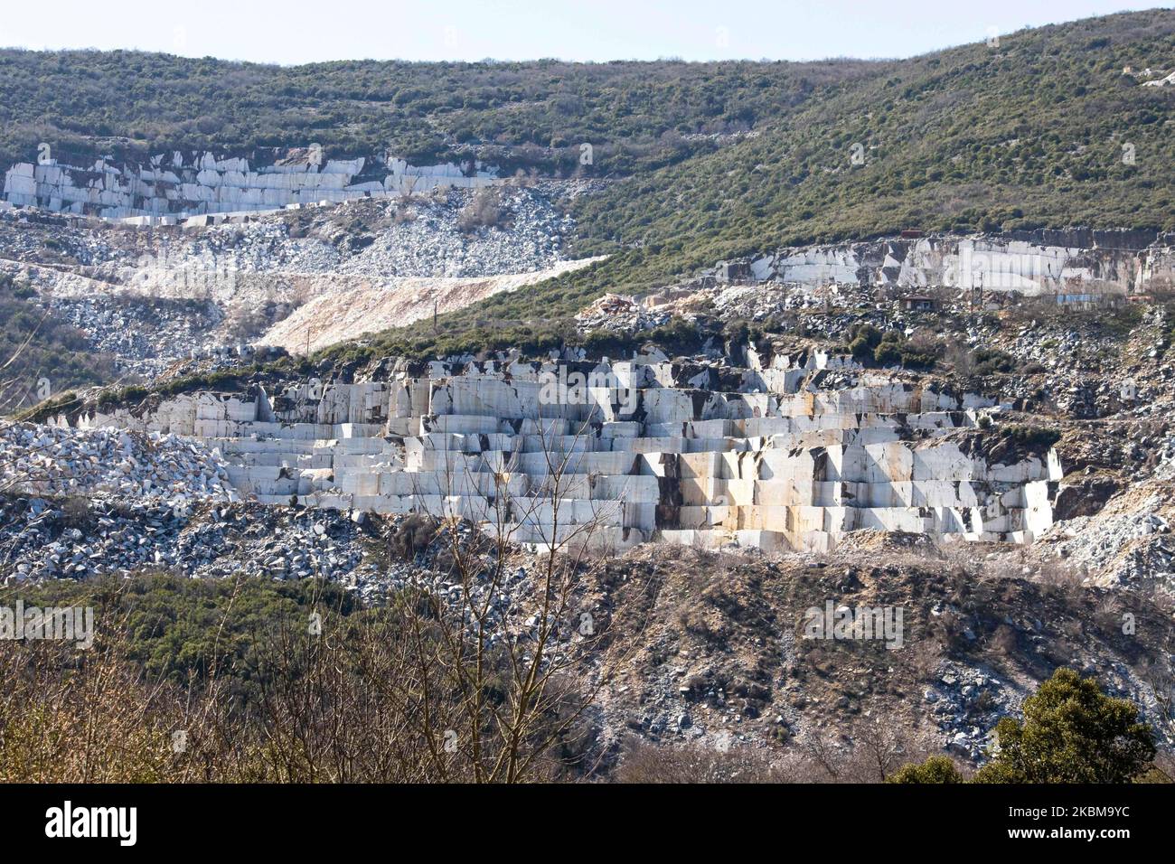Open pit marble quarry in hi-res stock photography and images - Alamy