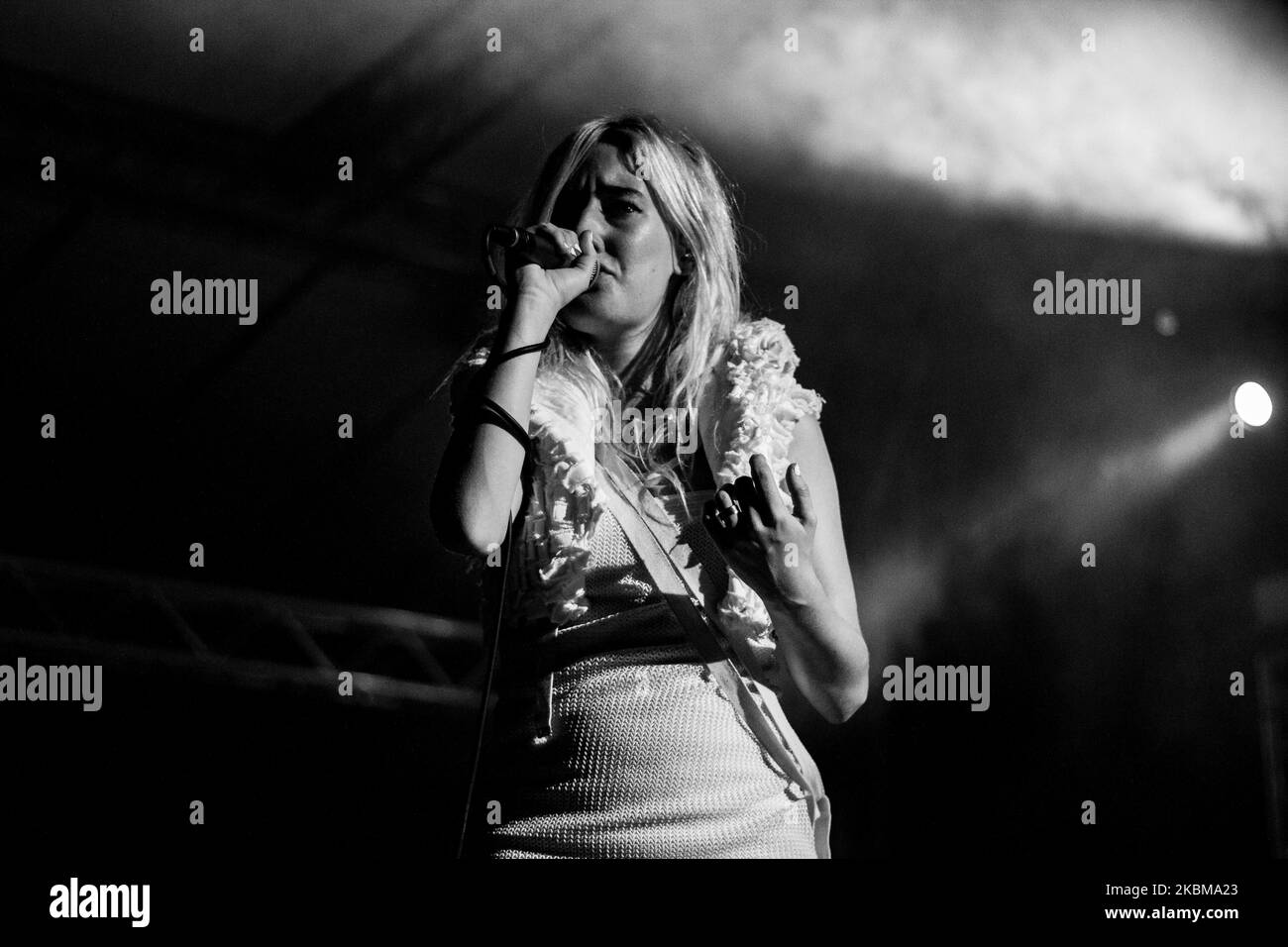 (EDITOR'S NOTE: Image was converted to black and white) American singer ...