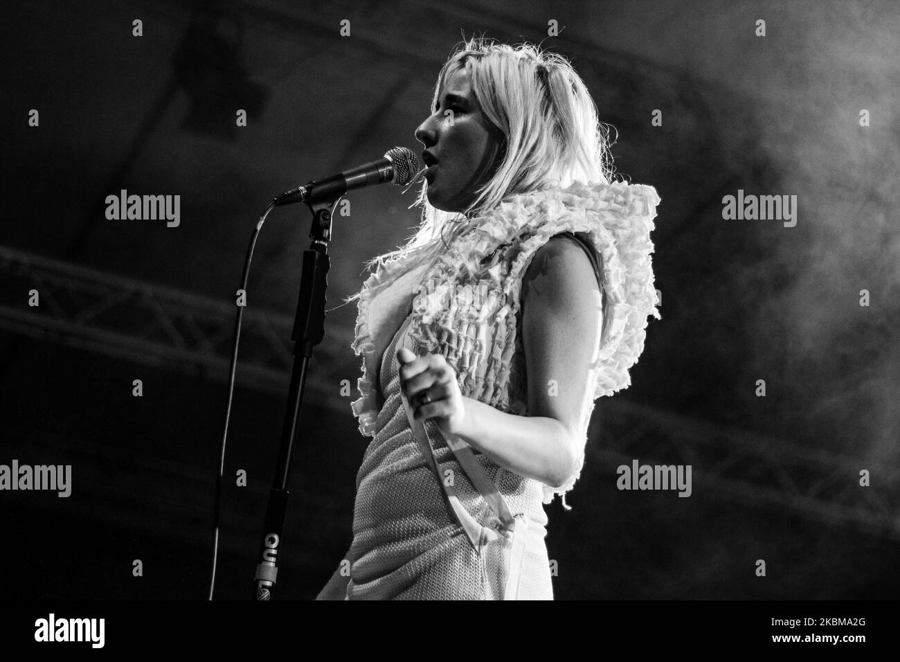 (EDITOR'S NOTE: Image was converted to black and white) American singer ...