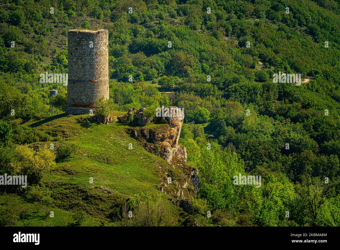 Medieval watchtower of the village of Sperone destroyed by the Marsica ...