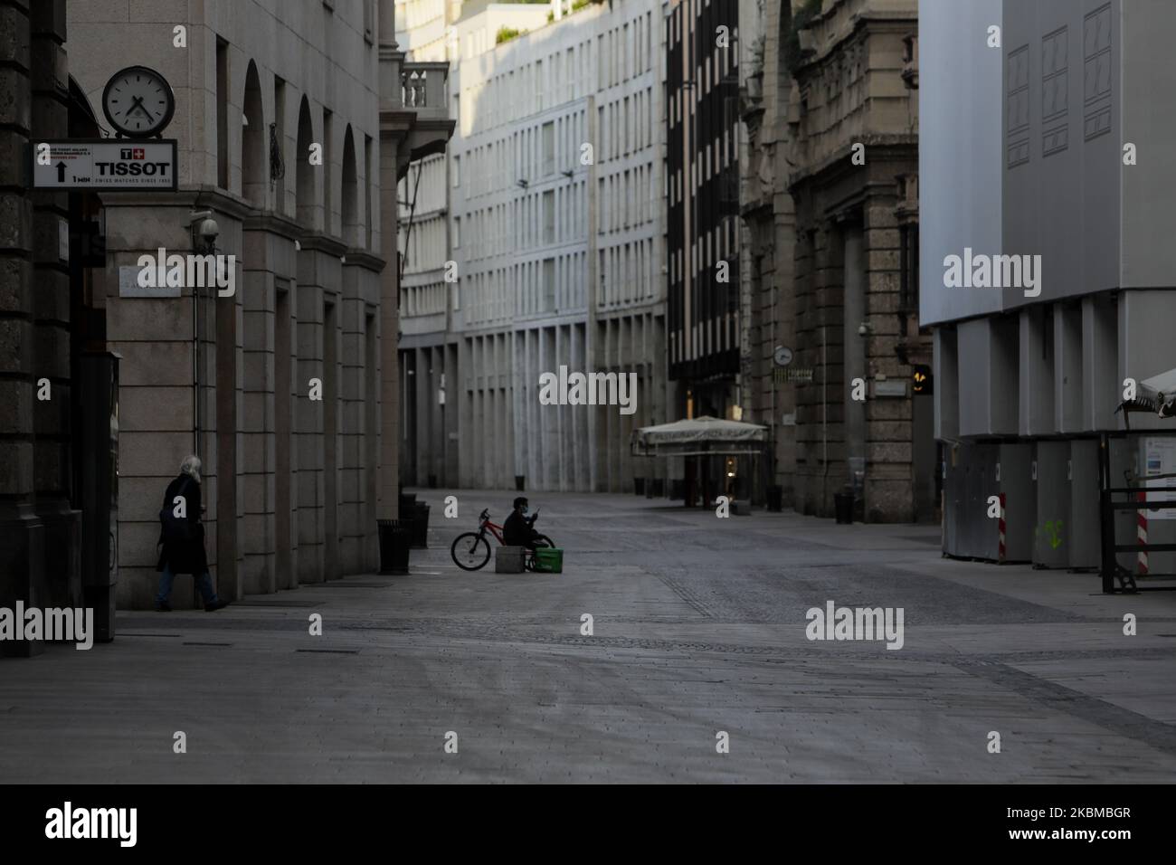 General view of Milan during the lockdown due to Coronavirus emergency ...