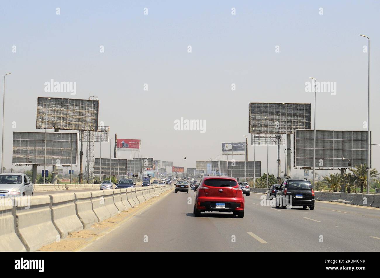 Blank Billboards on '26th of July Axis' highway in Giza, Cairo, Egypt ...