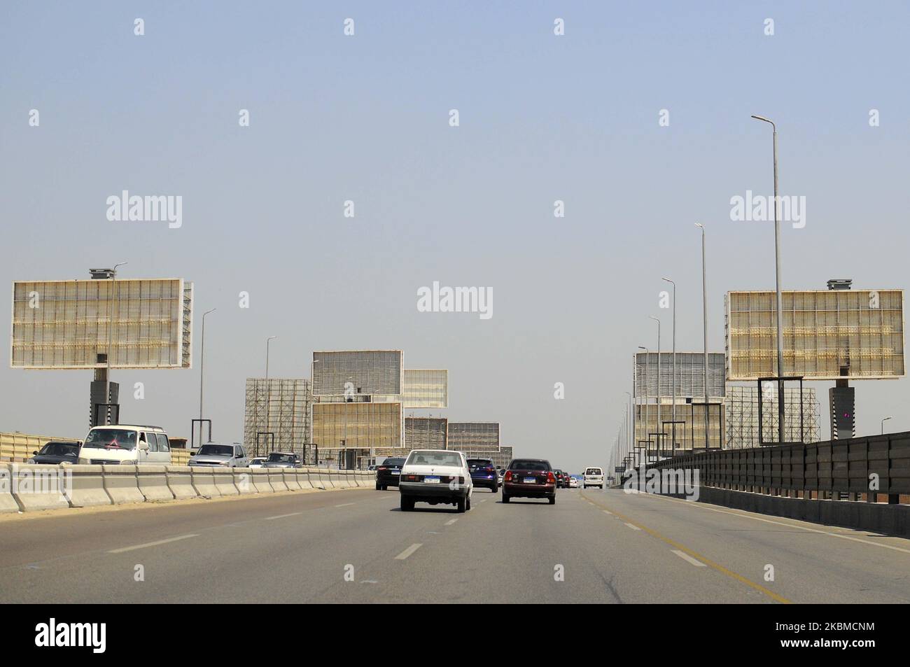 Blank Billboards on '26th of July Axis' highway in Giza, Cairo, Egypt ...