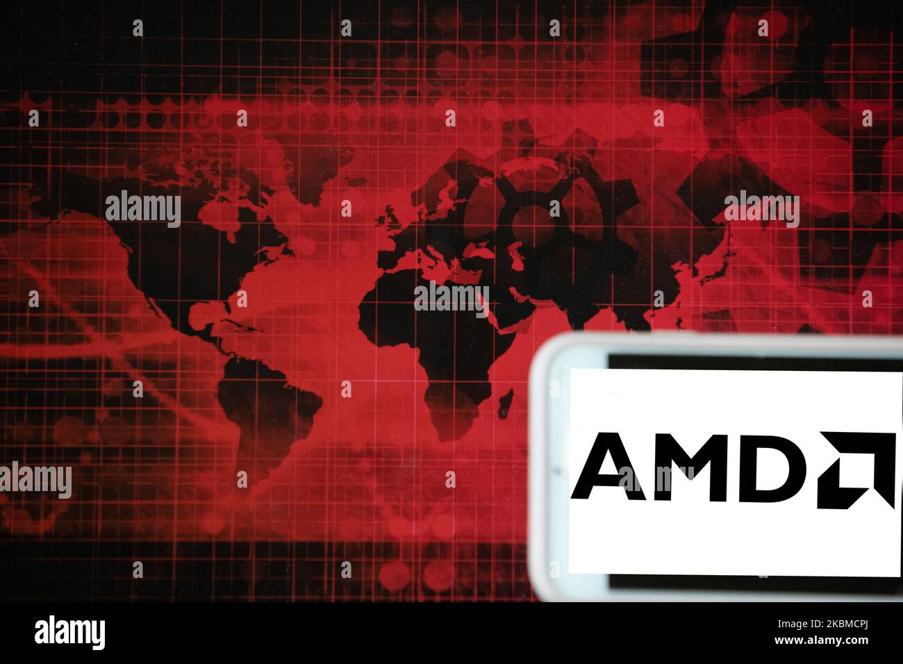 The logo of the semiconductor manufacturer Advanced Micro Devices ( AMD ...