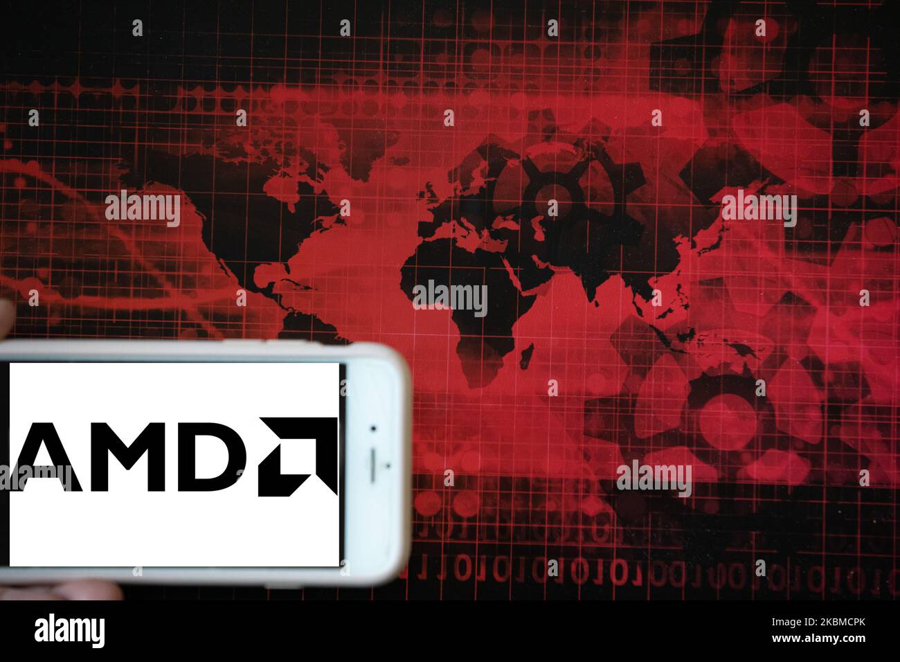 The logo of the semiconductor manufacturer Advanced Micro Devices ( AMD ...