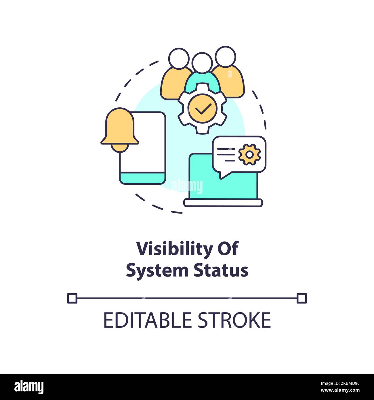 System status visibility concept icon Stock Vector Image & Art - Alamy