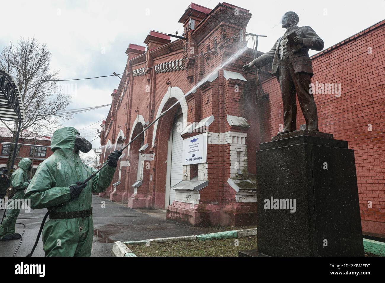 Military personnel of the division of radiation, chemical and ...
