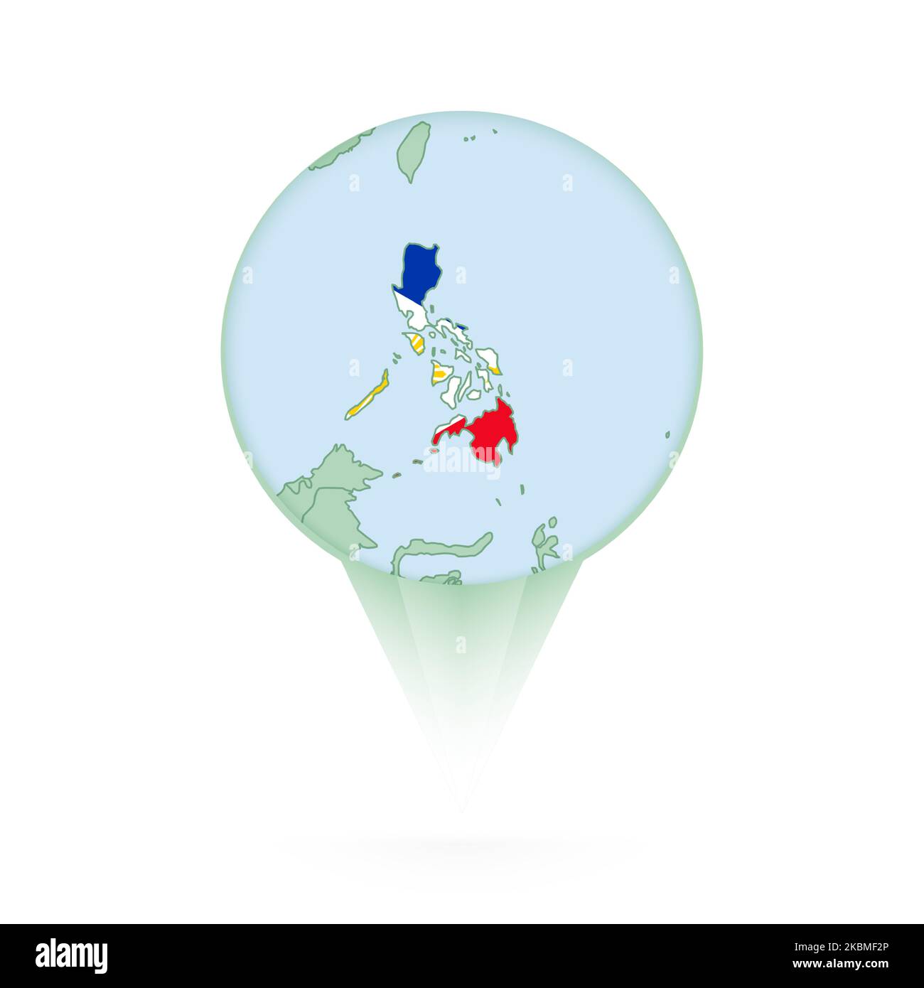 Philippines map, stylish location icon with Philippines map and flag ...