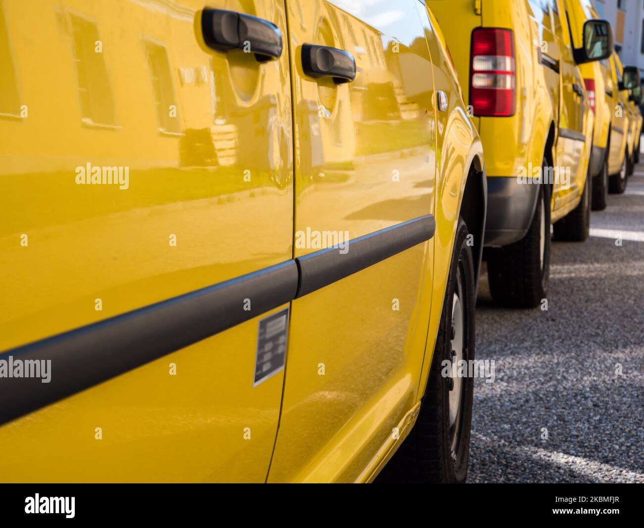 German mail delivering car hi-res stock photography and images - Alamy