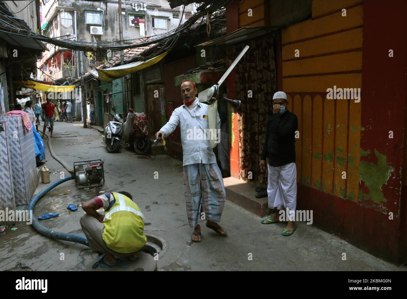 Belgachia slum hi-res stock photography and images - Alamy