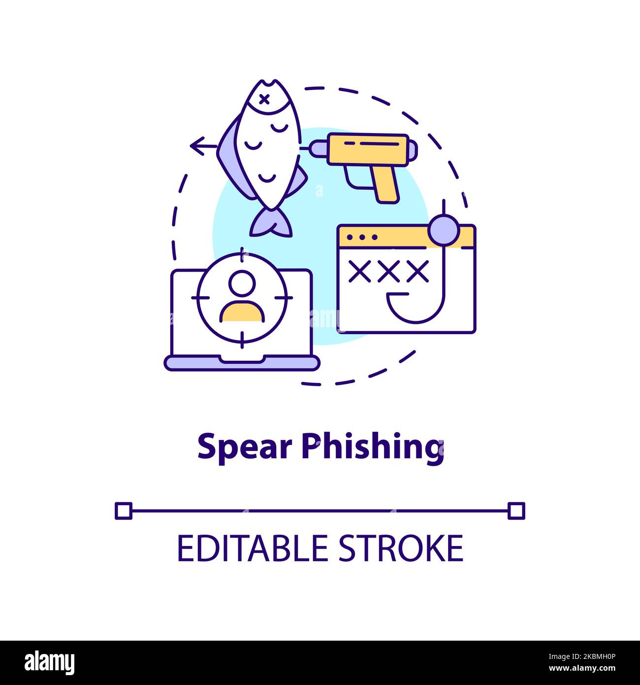 Spear phishing concept icon Stock Vector Image & Art - Alamy