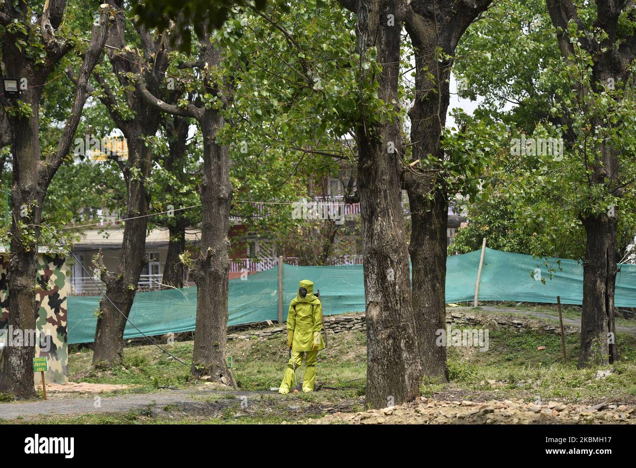 A Nepalese Army from Mahabir Ranger Regiment in PPE Dress during ...