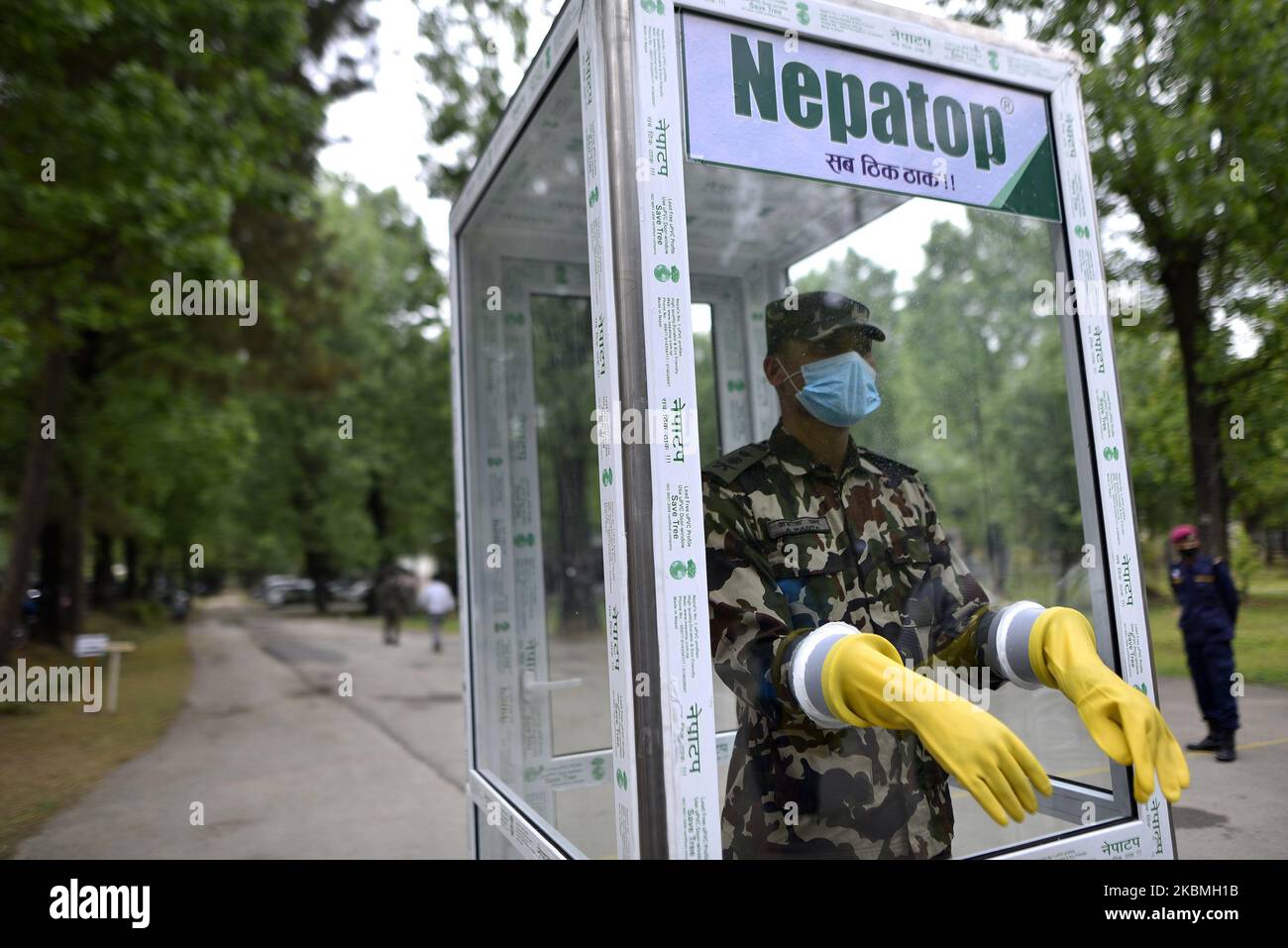 A Nepalese Army from Mahabir Ranger Regiment test Corona Virus (COVID ...