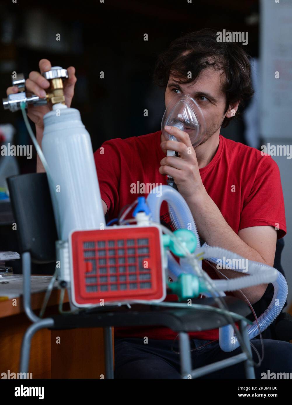 Szymon Chrupczalski, the VentilAid project coordinator, explains the ...