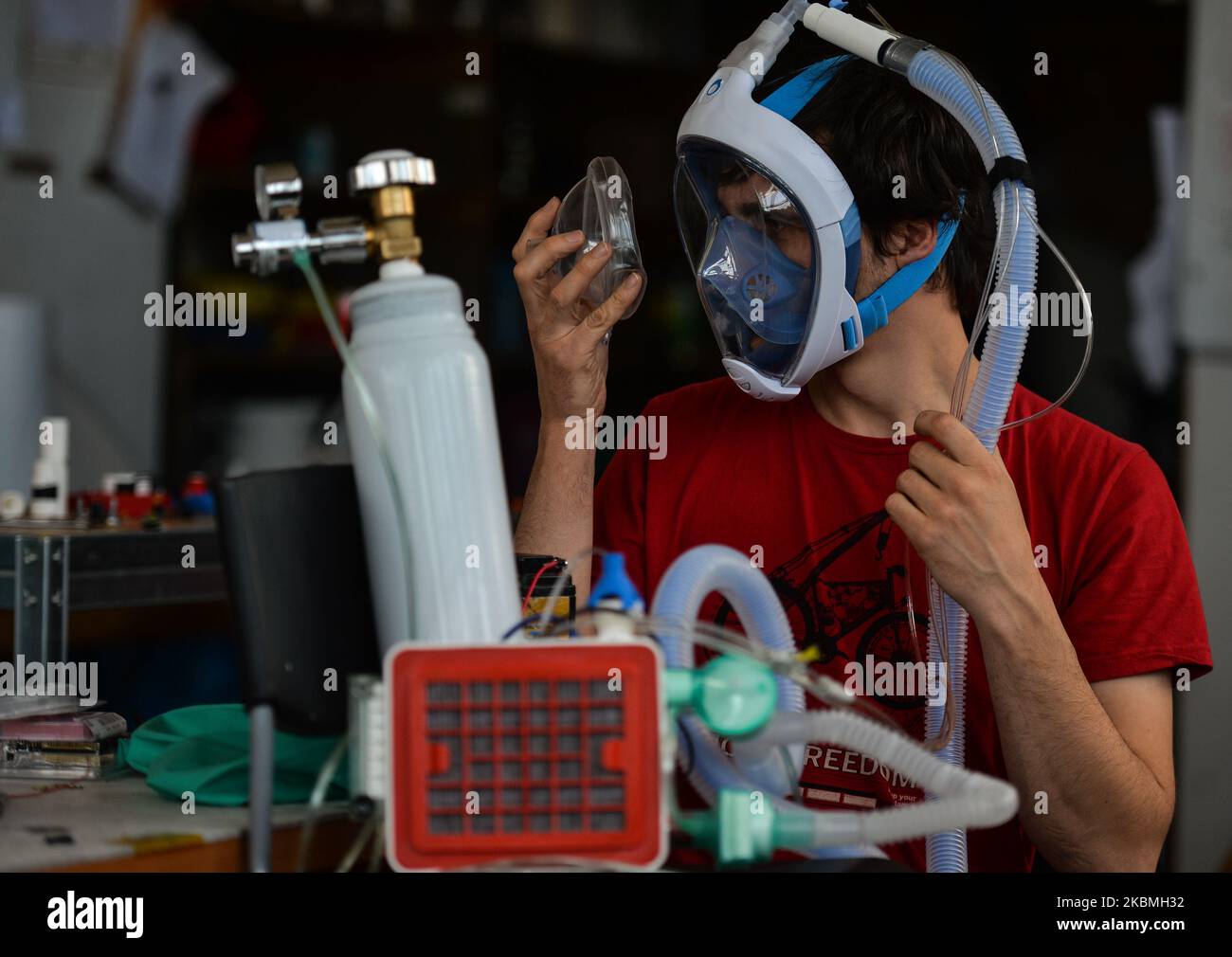 Szymon Chrupczalski, the VentilAid project coordinator, explains the ...