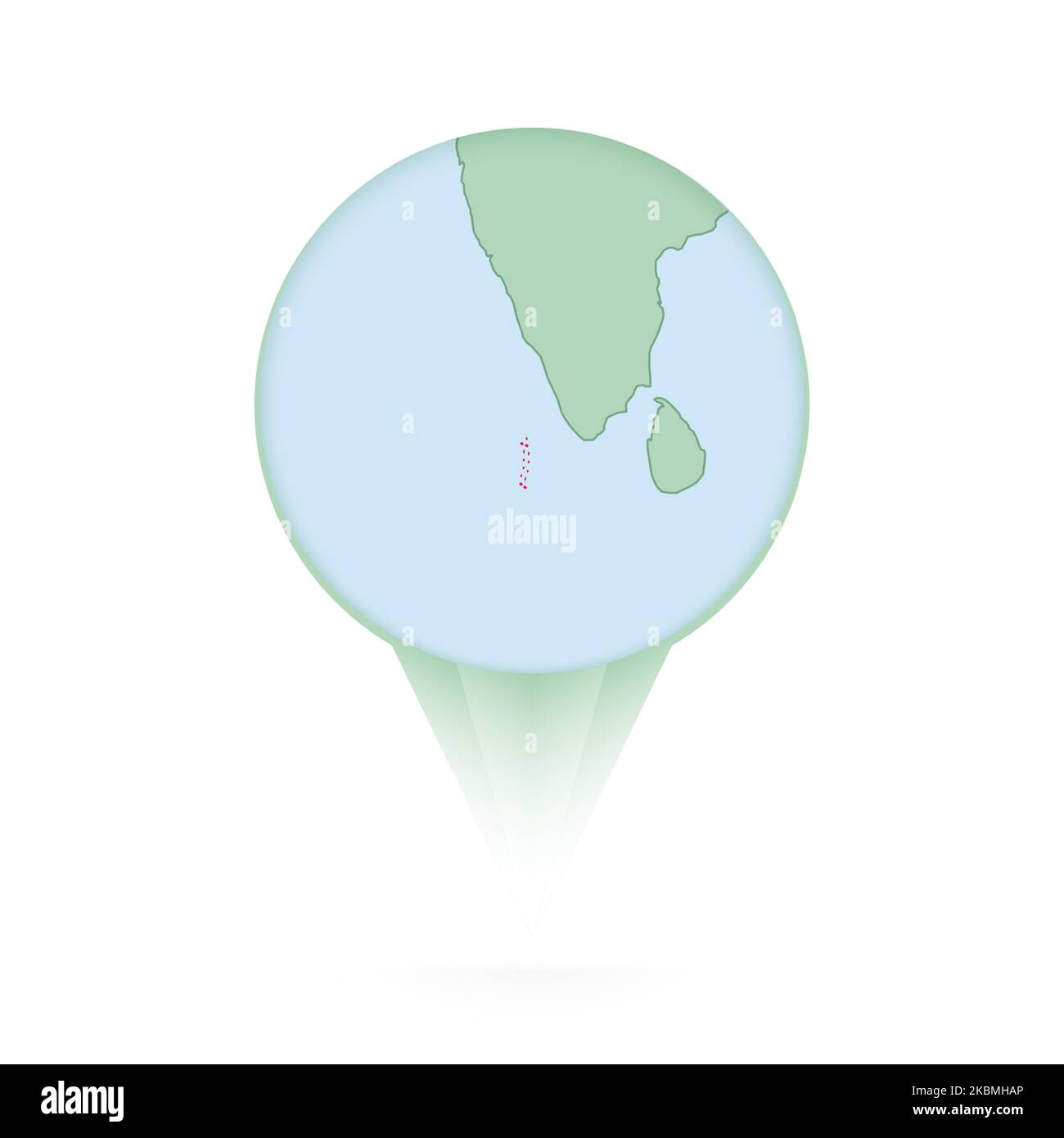 Maldives map, stylish location icon with Maldives map and flag. Green ...