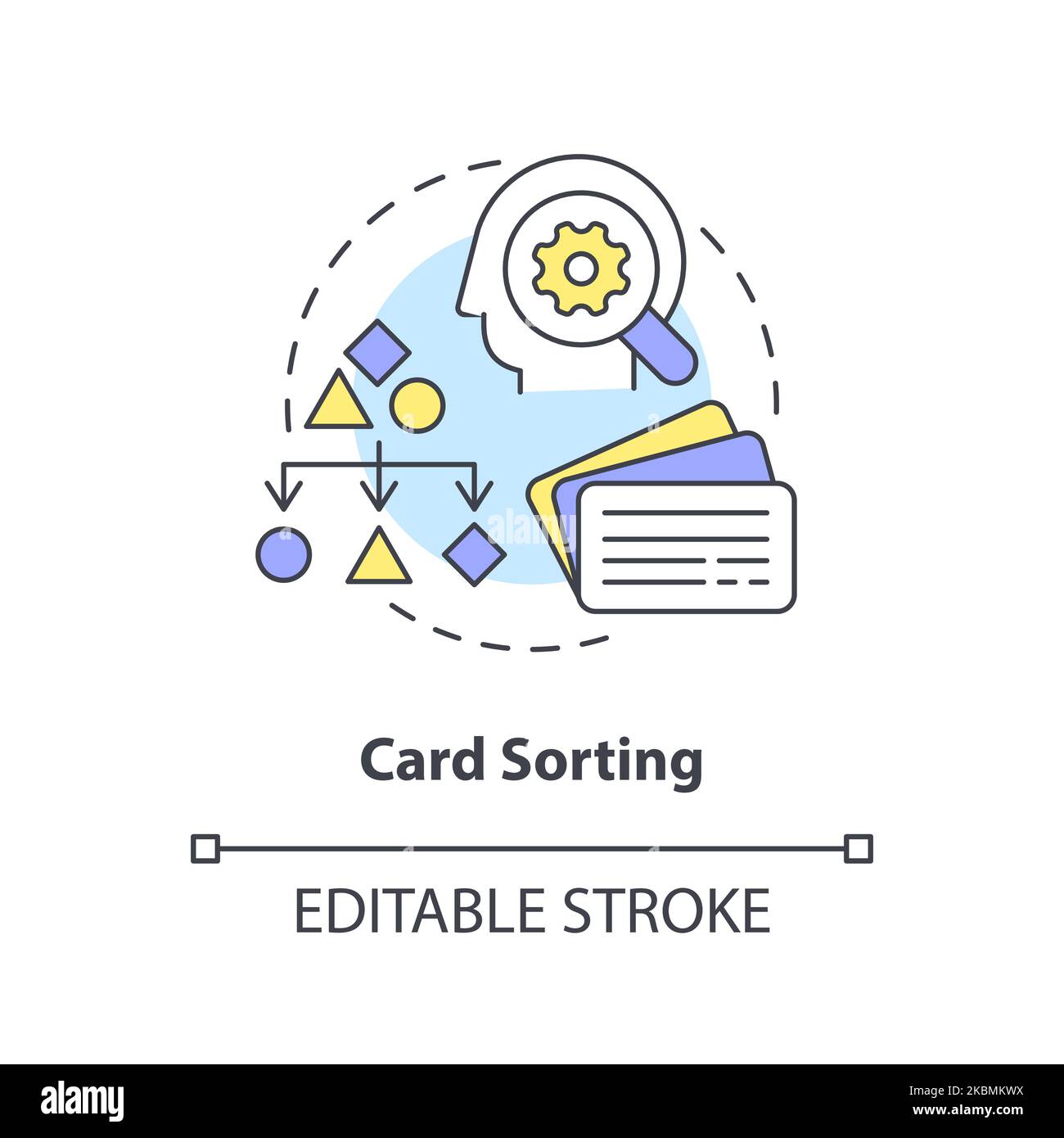 Card Sorting Concept Icon Stock Vector Image And Art Alamy