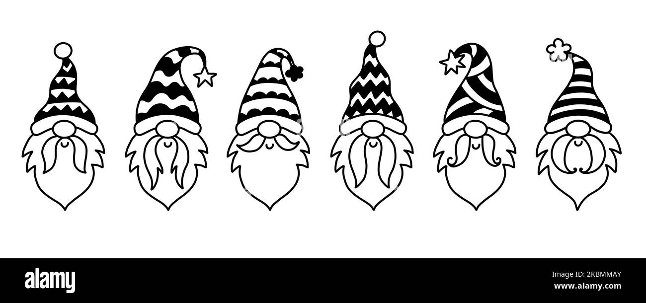 Vector Funny Garden Gnomes Character Set Stock Vector Image & Art - Alamy