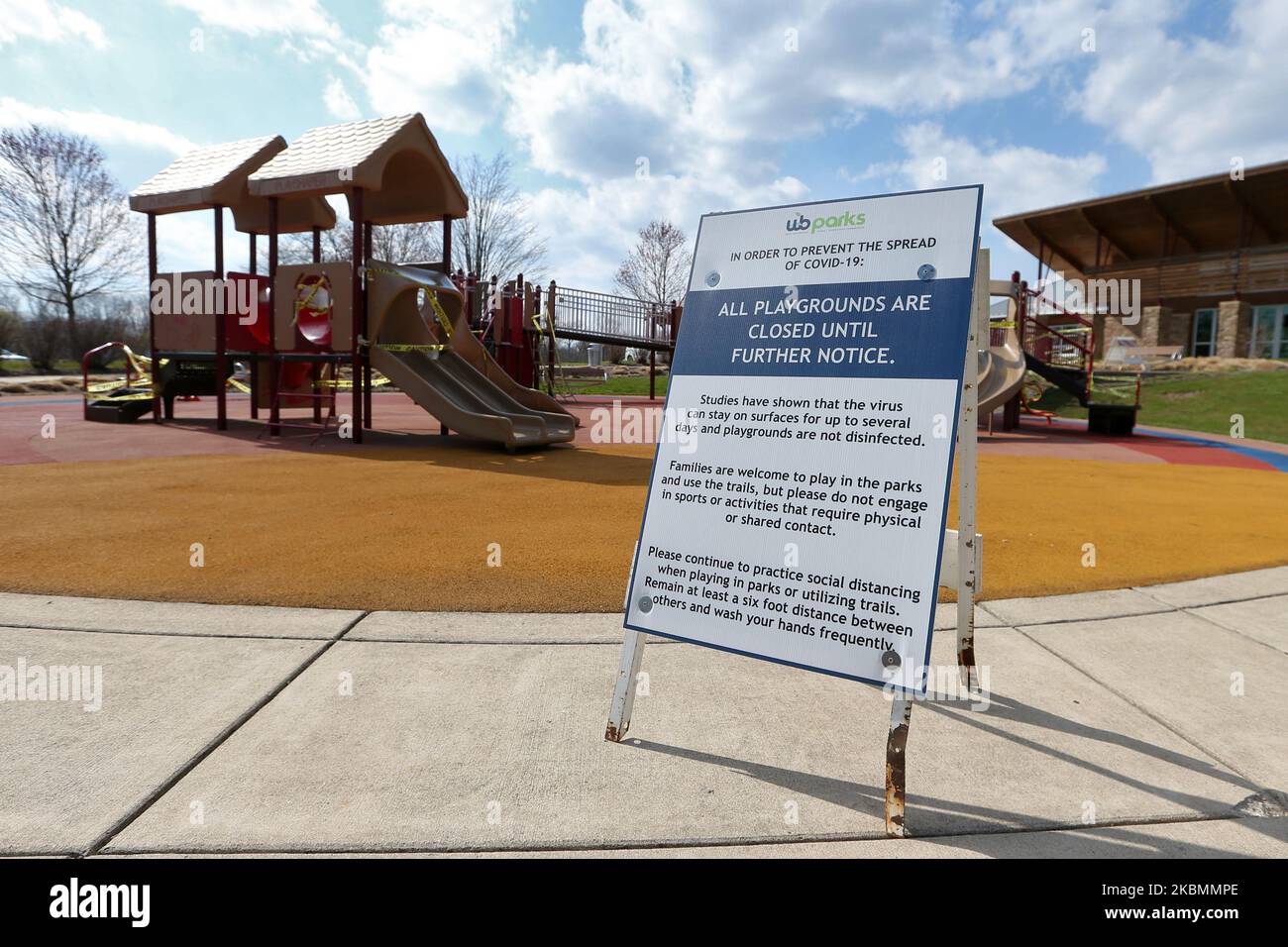Explaining closure of playground structures hi-res stock photography ...