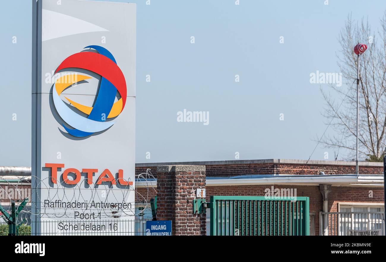 A general view of a Total Oil refinery in Antwerp - Belgium on 21 April ...