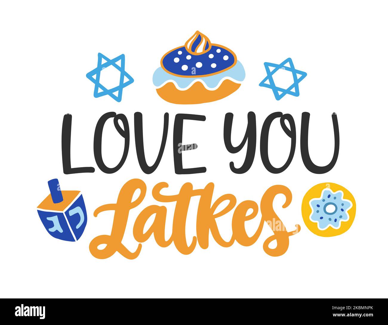 Hanukkah banner template design. Love You Latkes Stock Vector Image ...
