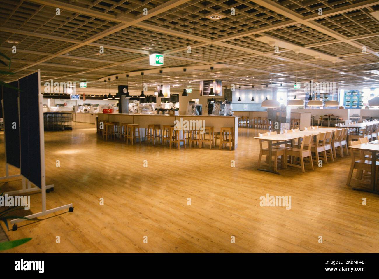 The sit-in restaurant area is closed for visitors inside IKEA store in ...