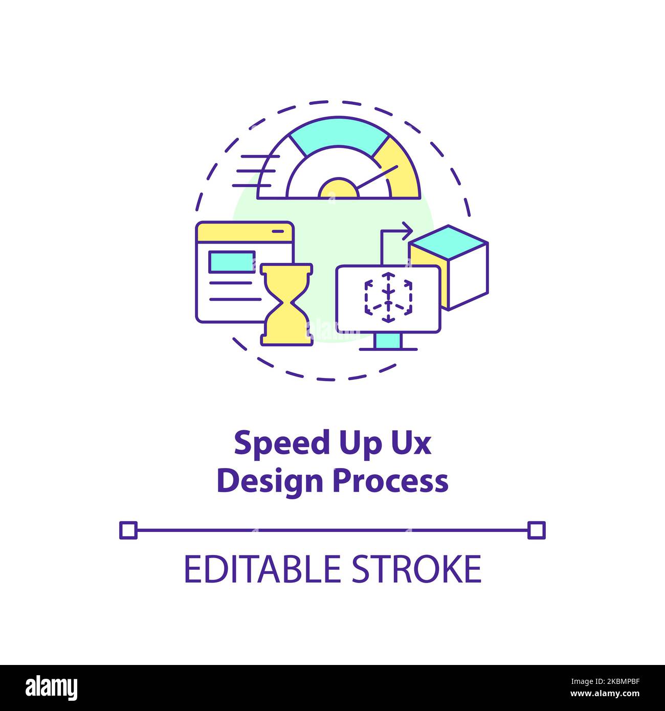 Speed up user experience design process concept icon Stock Vector Image ...
