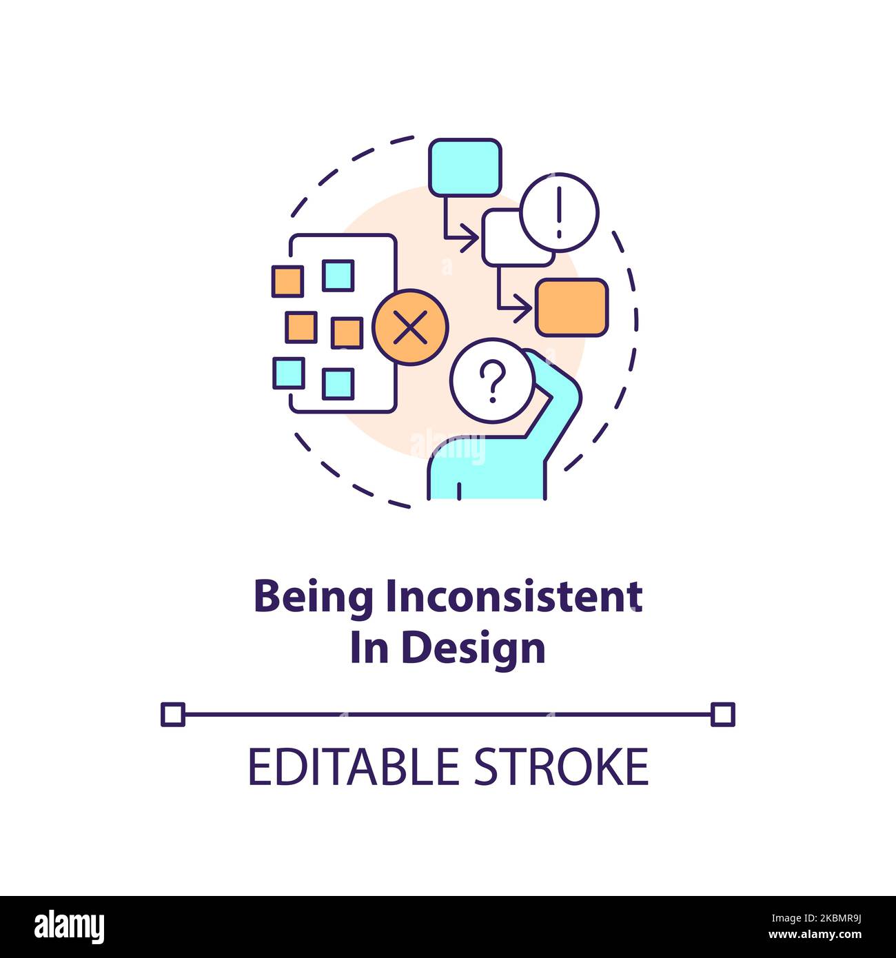 Inconsistency concept icon Stock Vector Image & Art - Alamy