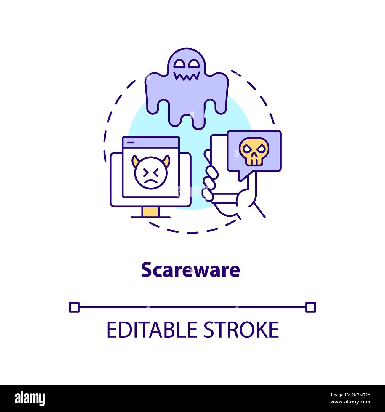 Scareware attack concept icon Stock Vector Image & Art - Alamy