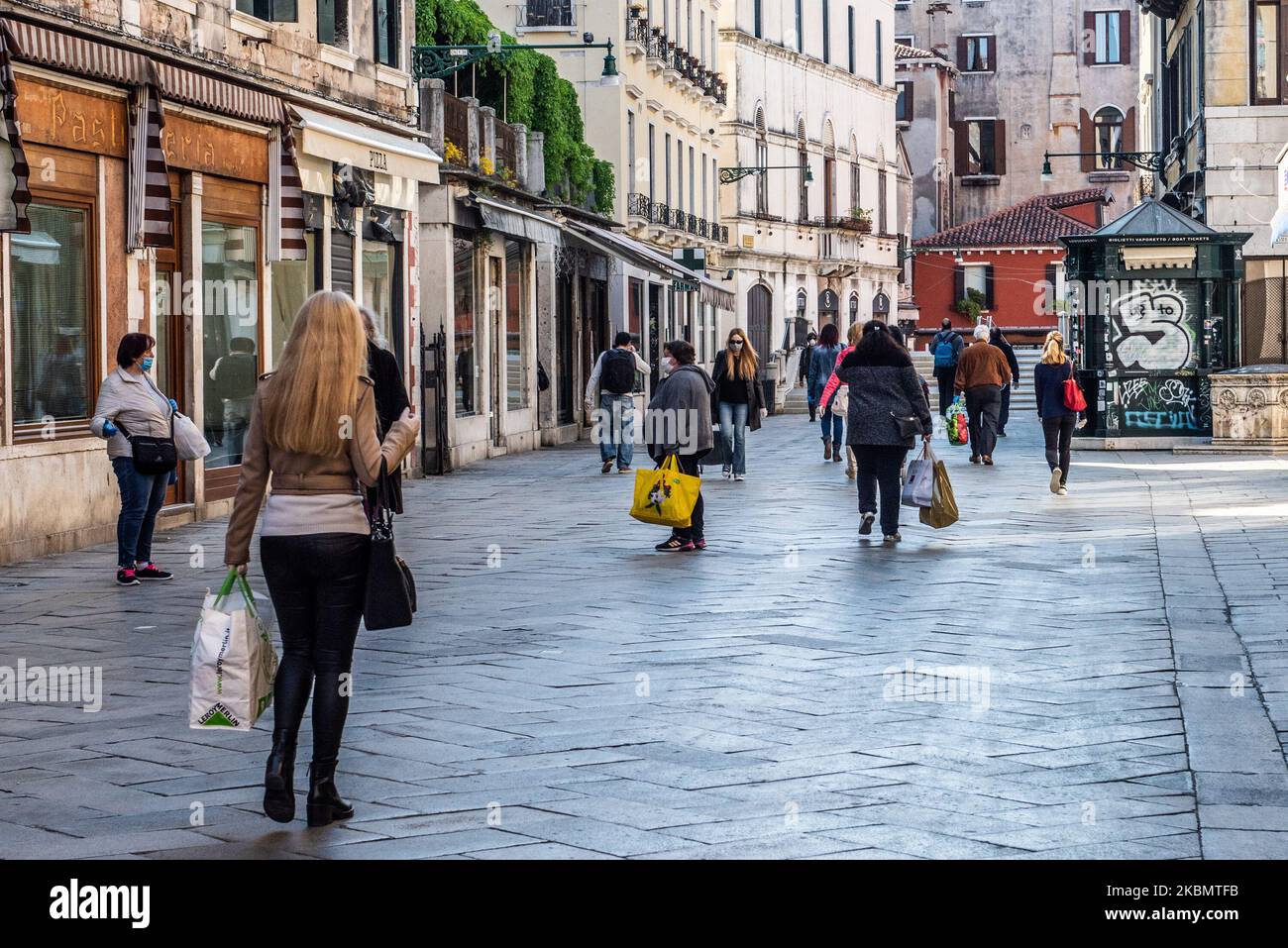 A view of Strada Nuova, one of the main streets of Venice in Cannaregio ...