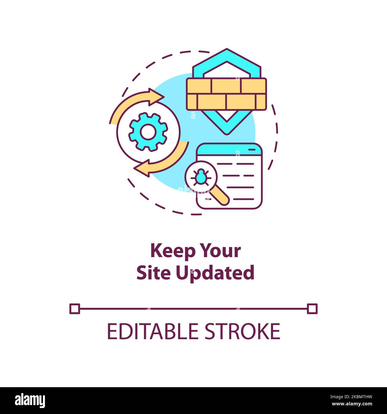 Keep your site updated concept icon Stock Vector Image & Art - Alamy
