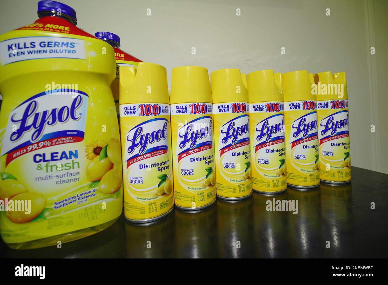 A view of Lysol, a household sanitizing product as seen during ...