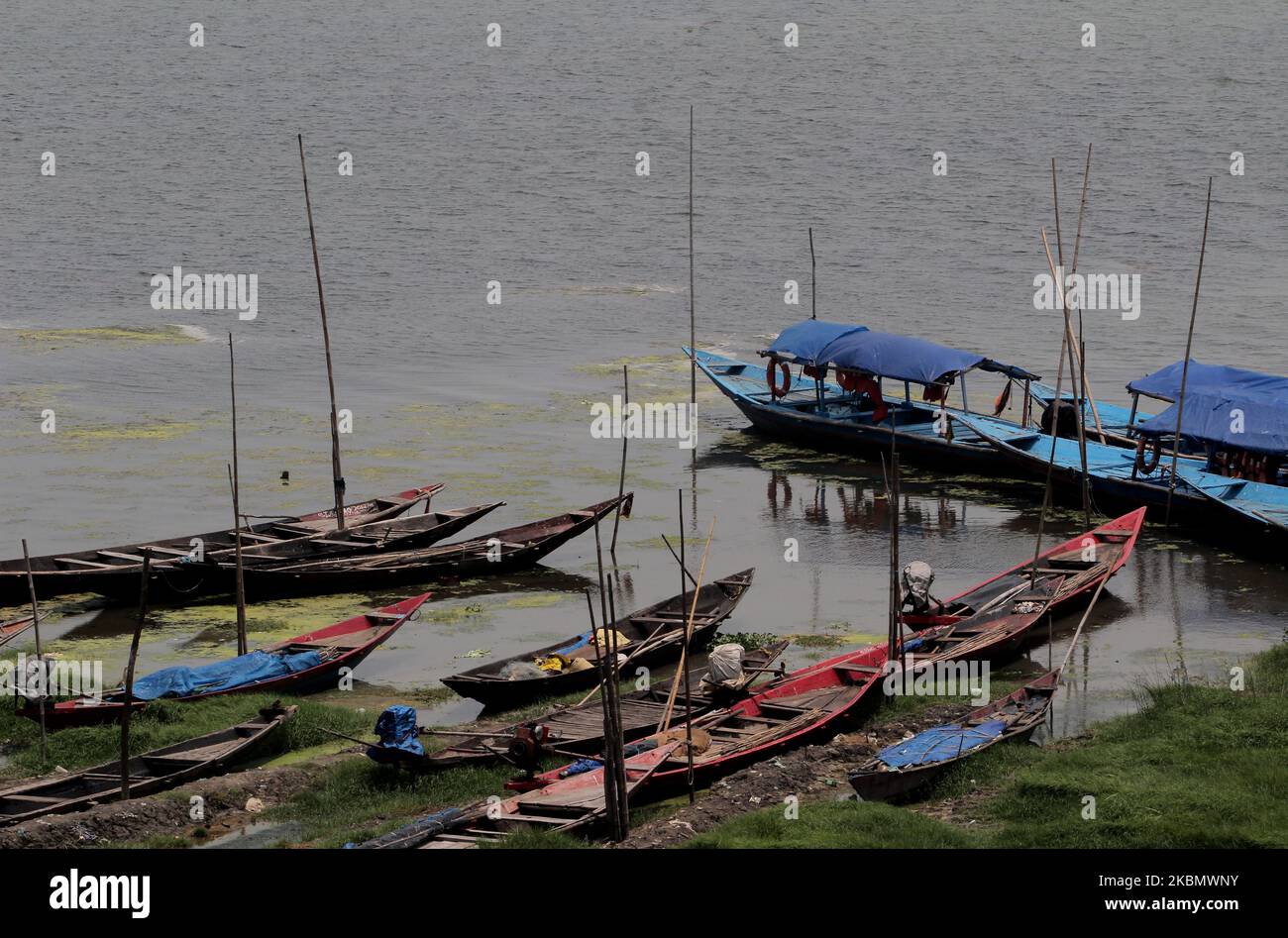Banks of asias biggest salt water lake chilika lagoon hi-res stock ...