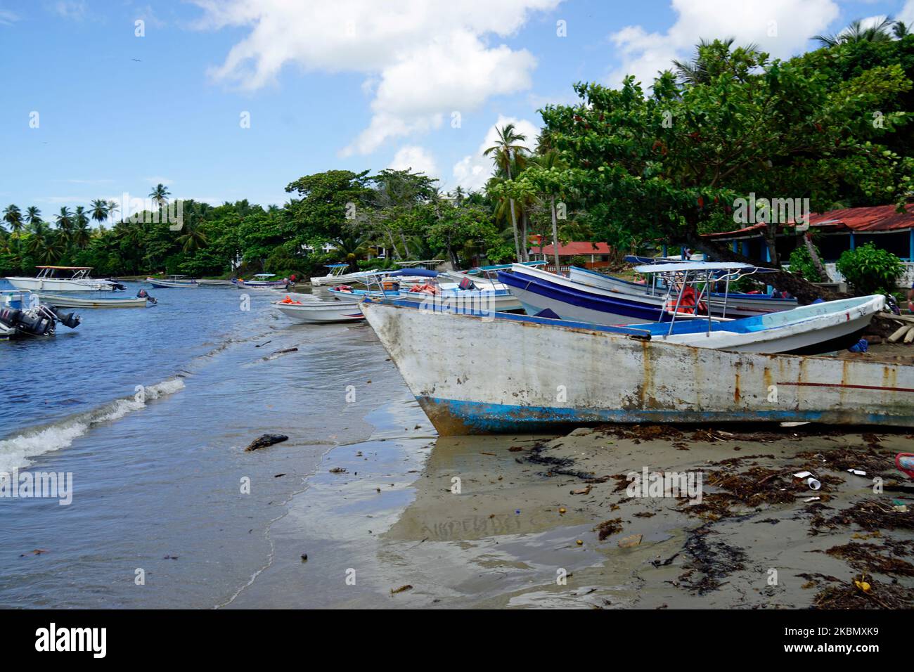 tropical bay on samana peninsula in the domincan republic Stock Photo ...