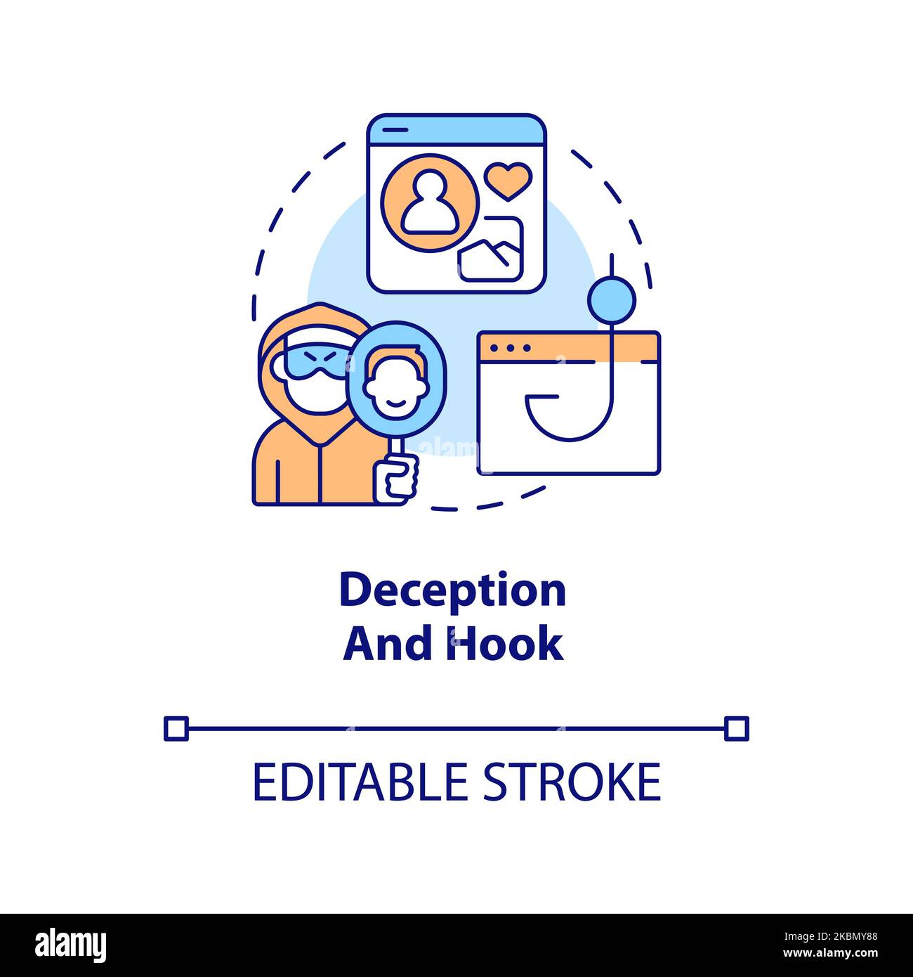 Deception and hook concept icon Stock Vector Image & Art - Alamy