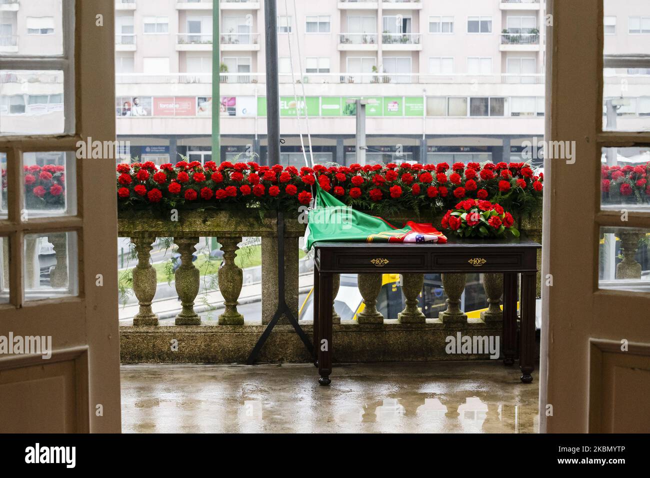 Red carnations (symbol of the 25 April 1974 Portuguese Revolution) are ...