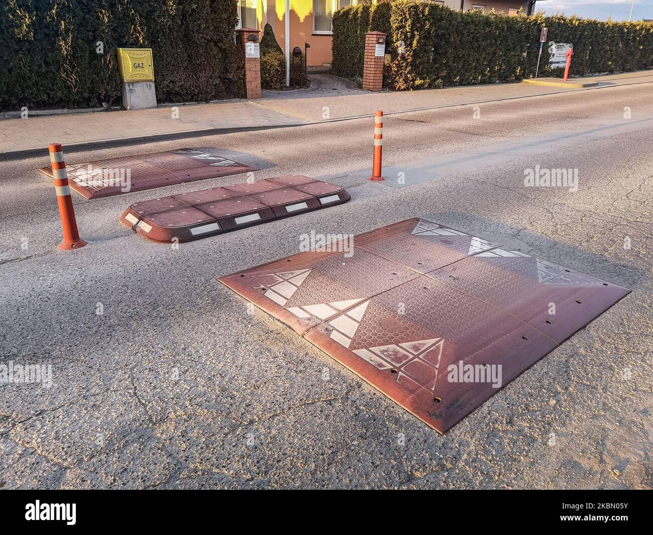 Speed bump called in Poland sleeping policeman on the road near the ...