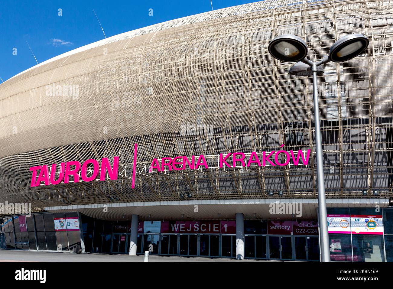 Tauron Arena concert and conference hall in Krakow, Poland on April 27 ...