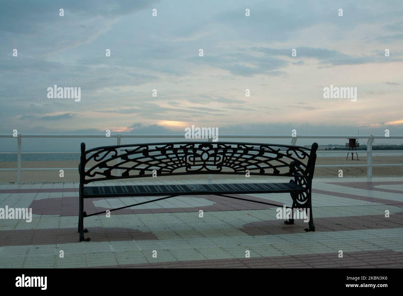 bench on the promenade where you can rest after a long walk and enjoy ...