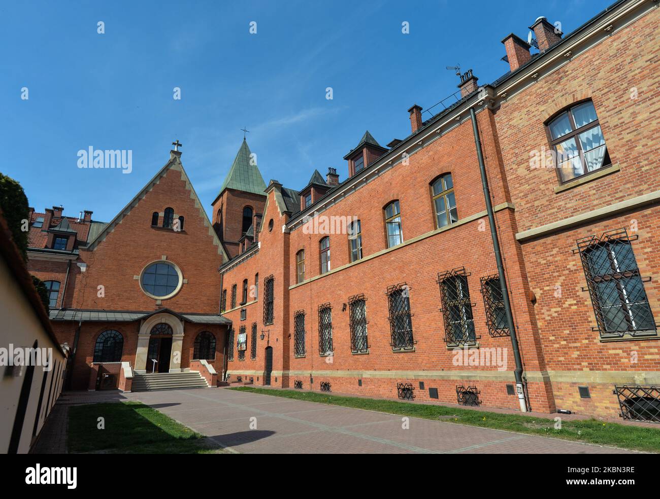 A view of the monastery complex of the Sisters of Our Lady of Mercy in ...